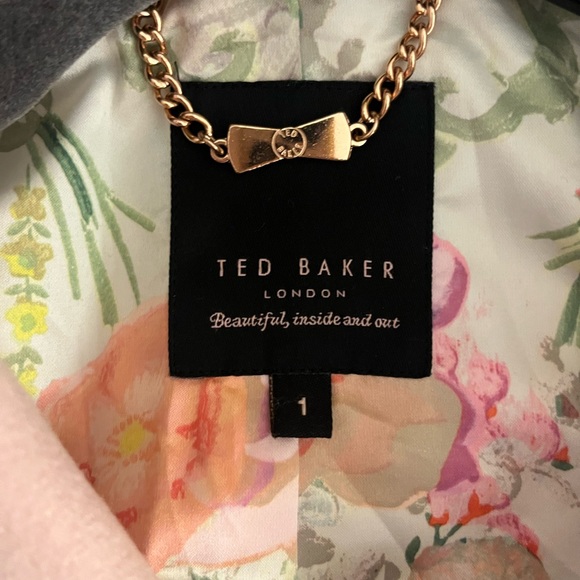 Ted Baker | Jackets & Coats | Ted Baker Light Pink Peplum Coat In Size ...